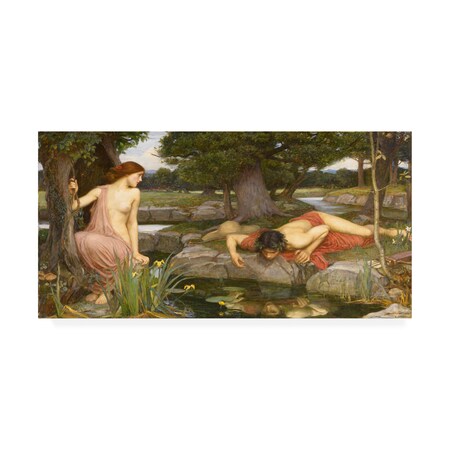 Trademark Fine Art Waterhouse Echo And Narcissus Canvas Art 10x19
